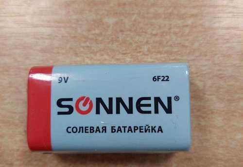 Батарейка крона солевая Sonnen