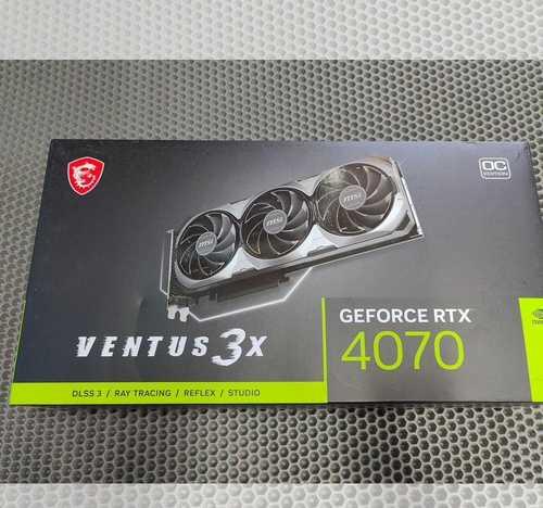 Видеокарта MSI RTX 4070 12 гб ventus 3X OC. Новая