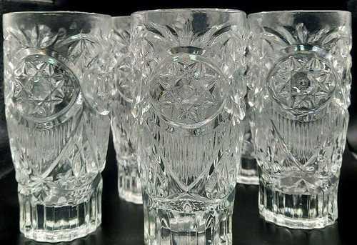 Хрусталтные стаканы Югославия 6 штук. Винтаж