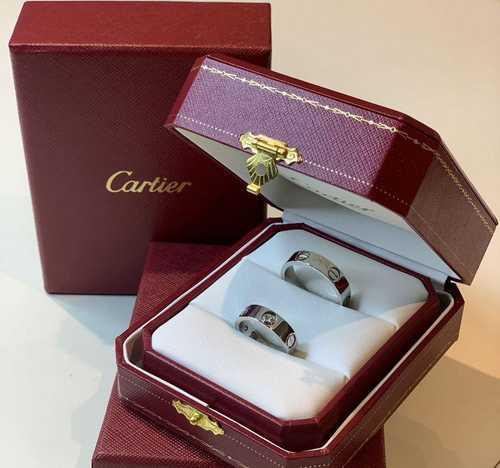 Обручальные кольца золотые cartier
