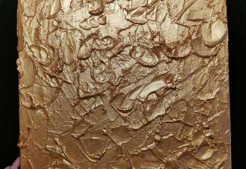 Картина ручной работы золотая текстура 40*40 см