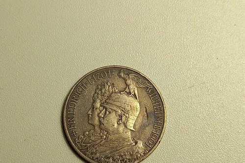 2 марки 1901 года, Веймар «200 лет Пруссии»серебро
