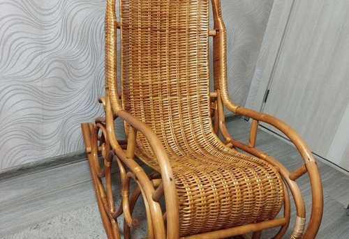 Кресло качалка плетеное Ведуга коньяк