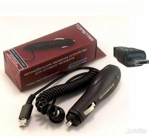 Зарядка автомобильная topstar NOK 8600 micro USB