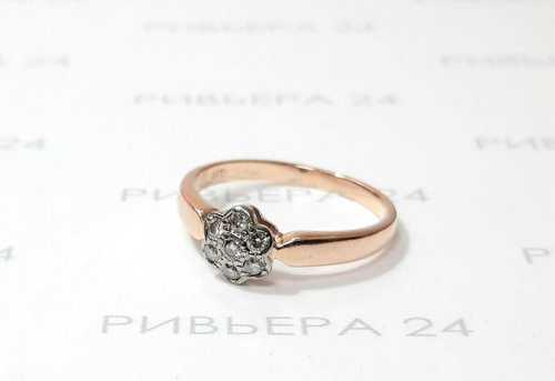 Золотое кольцо с бриллиантами 7брКр57-0,11 Карат 5