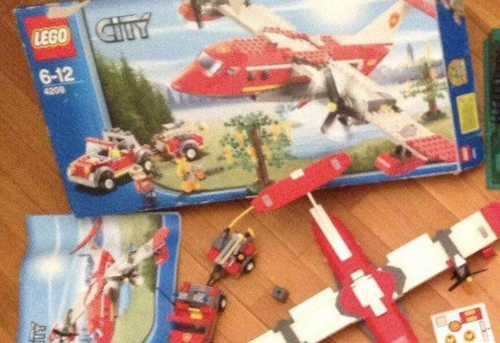 Lego City 4209 Лего пожарный самолёт джип прицеп