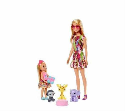 Barbie Набор кукла Барби и Челси с питомцами