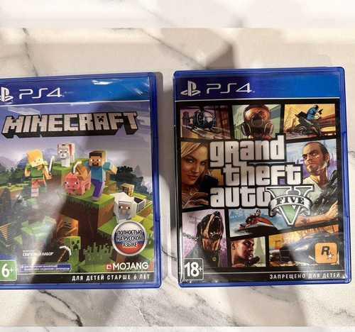 Minecraft ps4, gta 5 ps 4 диски