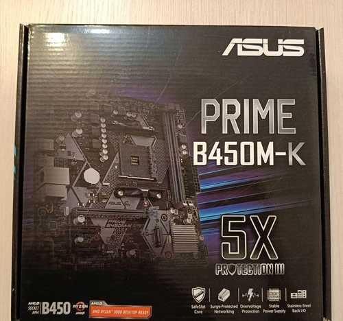 Материнская плата Asus B450M-K (mATX, AM4)