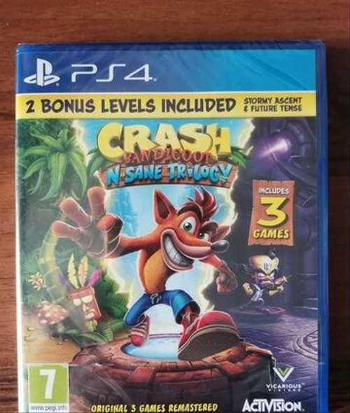 Игра для Crash Bandicoot N'sane Trilogy ps4
