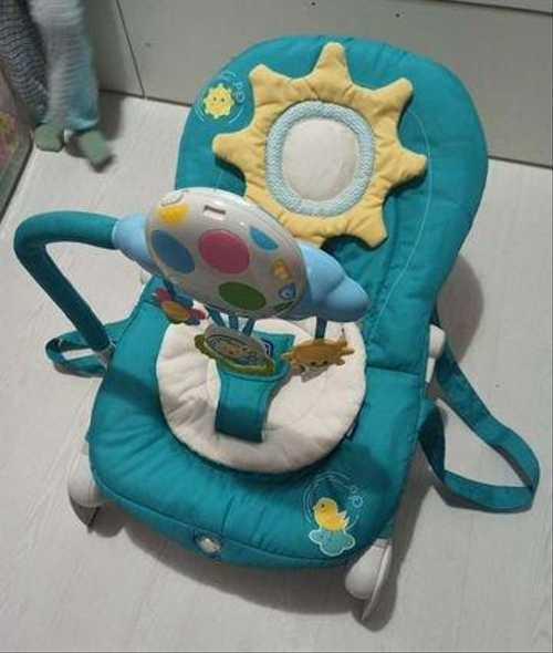 Детское кресло-шезлон chicco balloon turquoise