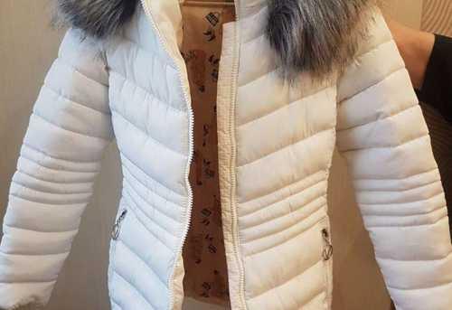 Куртка пуховик зимняя женская белая