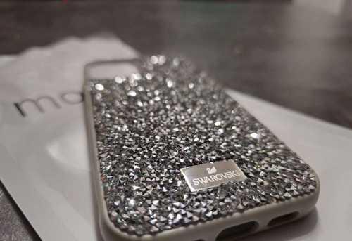 Чехол iPhone 12 mini swarovski (серый, оригинал)