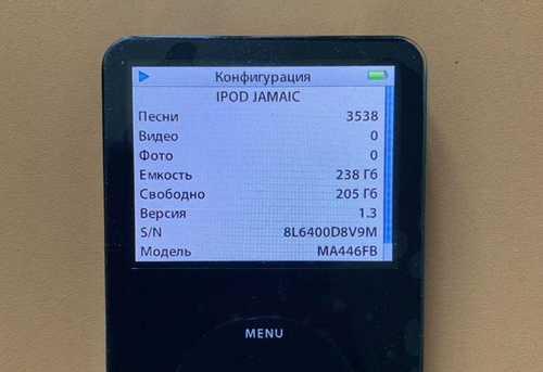 Плеер iPod classic 5.5 256Gb SSD m2