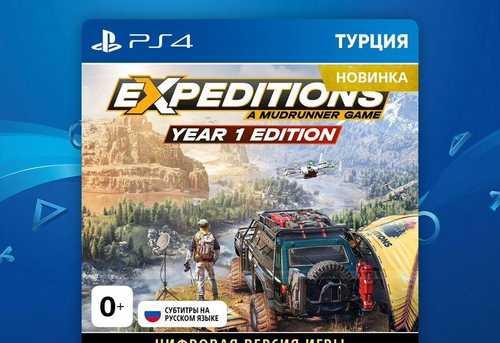 Expeditions: A MudRunner Game + контент 1 года PS4