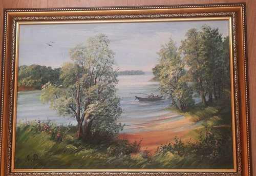 Картина маслом на холсте Донской пейзаж