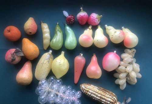 Елочные игрушки фрукты, овощи. СССР