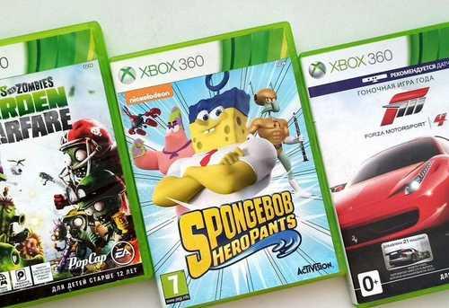 Forza 4/ Spongebob/ Растения против зомби Xbox360