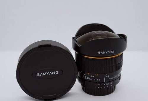 Объектив Samyang 8mm f/3.5 AS IF MC Fish-eye CS AE