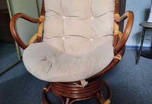 Кресло качалка папасан из ротанга