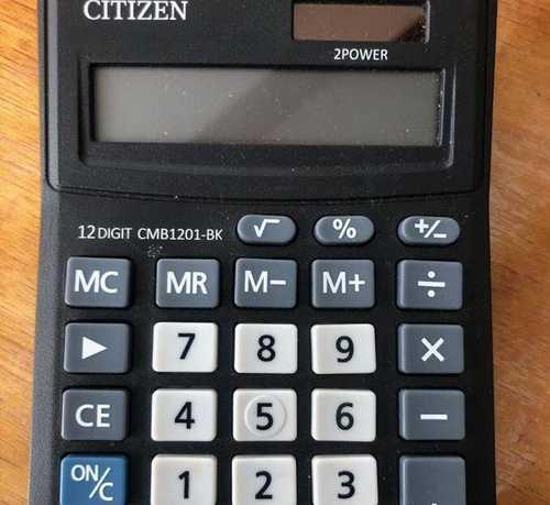 Калькулятор настольный. Citizen CMB 1201-BK. Новый
