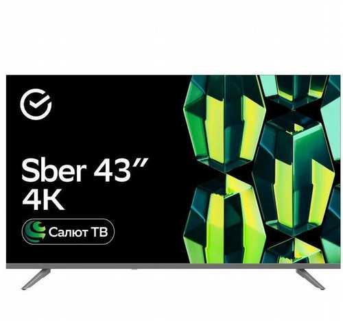 Телевизор Sber SDX 43U4014, 4K, серебристый