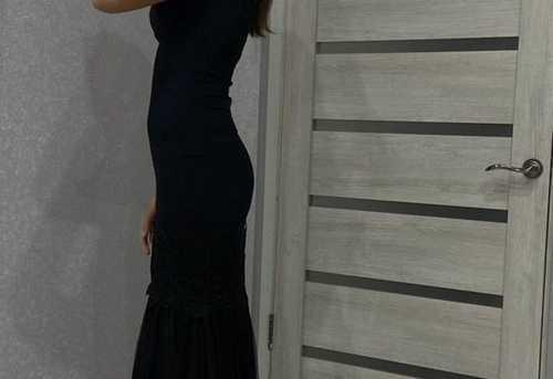 Вечернее черное платье XS lime Zara Lichi