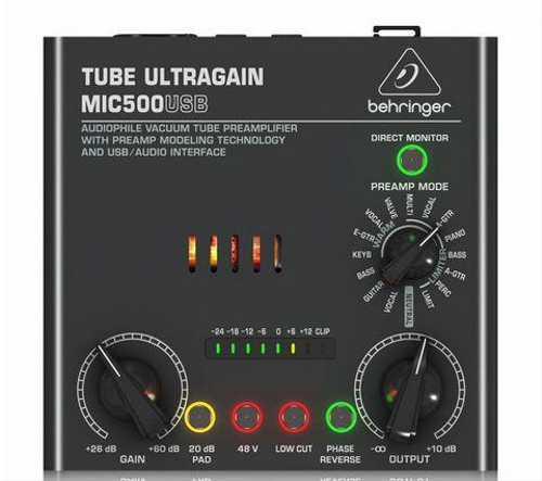 Предусилитель микрофонный Behringer mic500usb