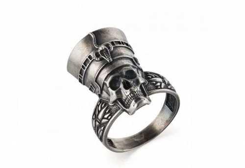Серебряное кольцо череп Нефертити