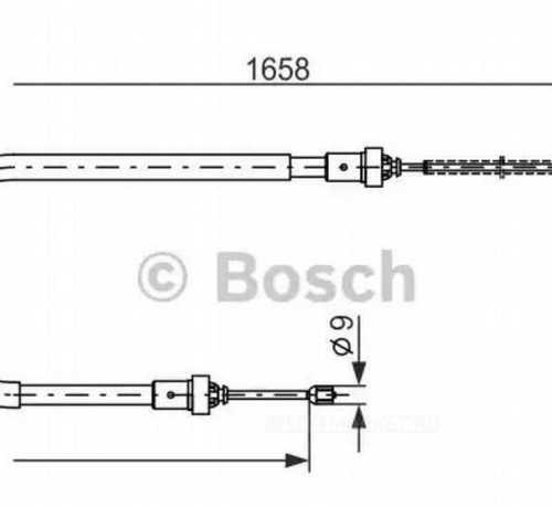 Bosch 1 987 482 234 Трос стояночного тормоза зад п