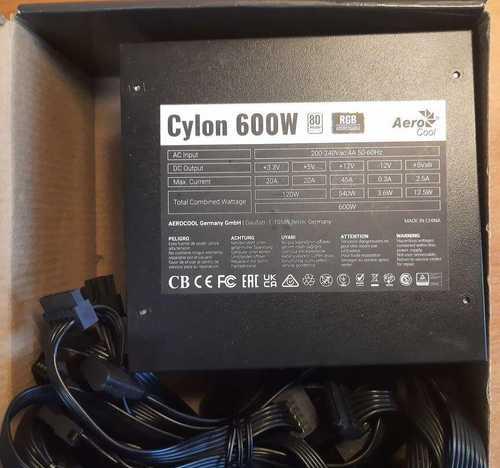 Блок питания AeroCool Cylon 600w