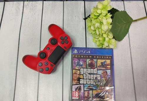 Джойстик геймпад PS4 красный