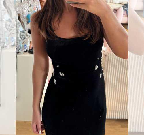 Бархатное платье zara