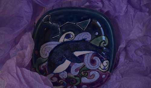 Тарелка декоративная ручной работы керамика