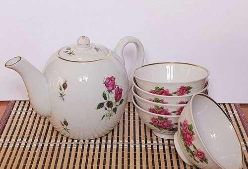 Фарфоровый чайник Чехословакия, пиалы Япония 60 -е