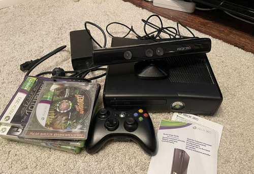 Xbox 360S с Kinect и играми