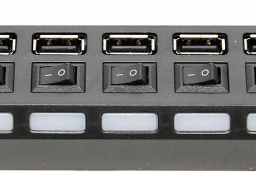 USB HUB 5bites HB27-203PBK на 7 портов черный 1.0м