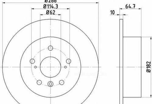 Nisshinbo ND1001K Диск тормозной зад