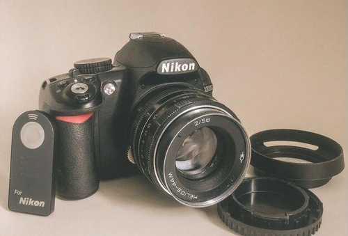 Nikon D3100 + Helios 44m-4