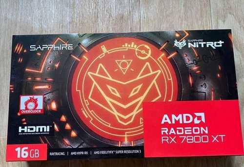 Новая видеокарта AMD radeon RX 7800 XT 16GB