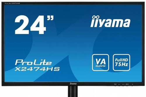 Монитор ЖК 24" Iiyama xb2474hs VA LED 75Гц FHD