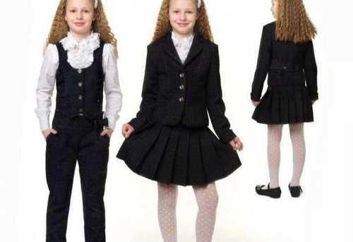 Школьный костюм 4-ка на девочку 10-12 лет, чёрный
