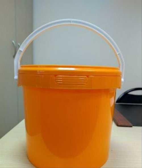 Ведро пластиковое объёмом 5,7 л оранжевое