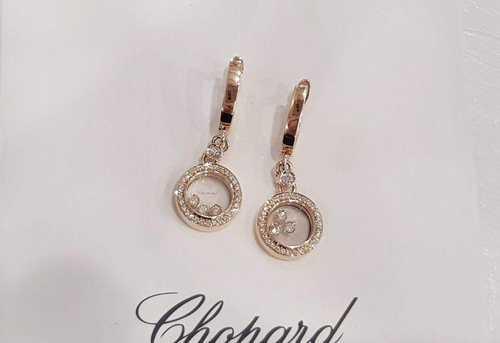 Золотые серьги Chopard с бриллиантами