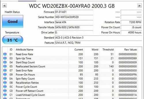 HDD жесткий диск WD Blue WD20ezbx 2Тб