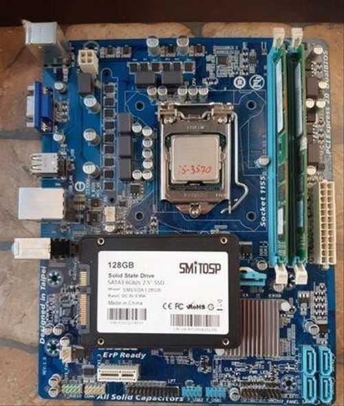 Материнская плата 1155+Процессор i5+8Gb озу + SSD