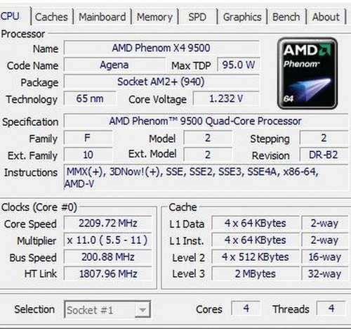 Настольный пк амд Phenom х4 9500