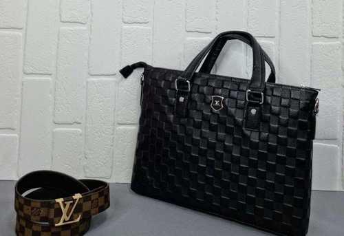 Мужской кожаный портфель Louis Vuitton сумка