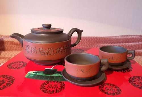 Китайский чайный сервиз на 6 персон (глина)