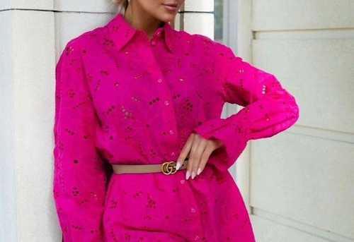 Костюм женский розовый с шортами